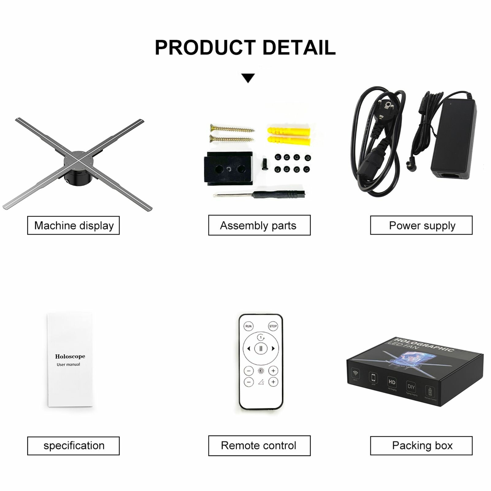 3D голографический проектор, LED-дисплей 2K, управление дистанционно