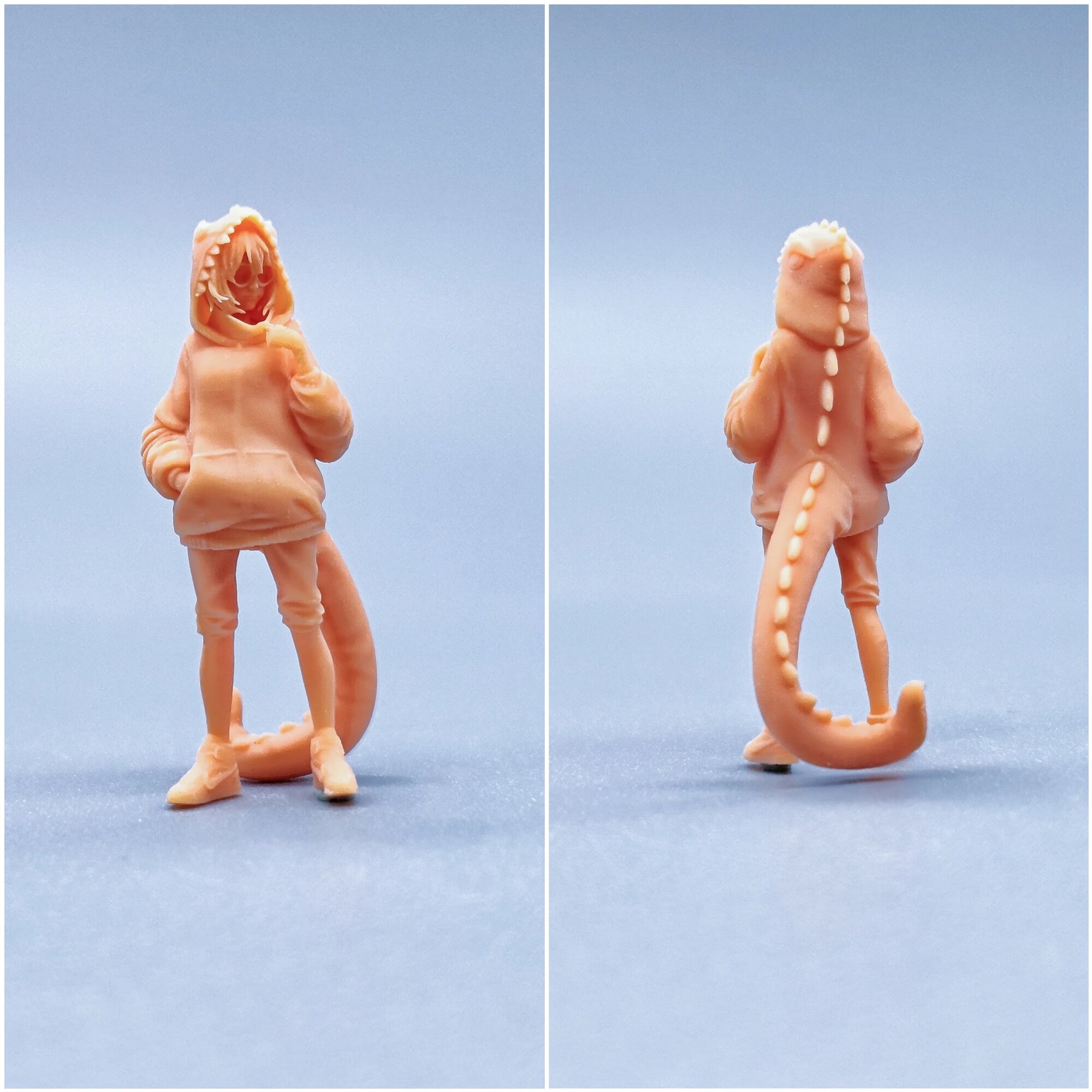 Масштабная Модель Из Смолы 1/64, 1/50, 1/43, Неокрашенная Миниатюрная Фигурка Динозавра В Пижаме, Диорама Для Девочек