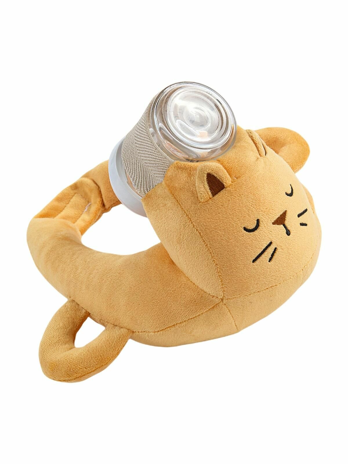 Подушка для беременных и кормящих, Подушка для грудного вскармливания с креплением для детской бутылочки-оранжевый мультяшный лев