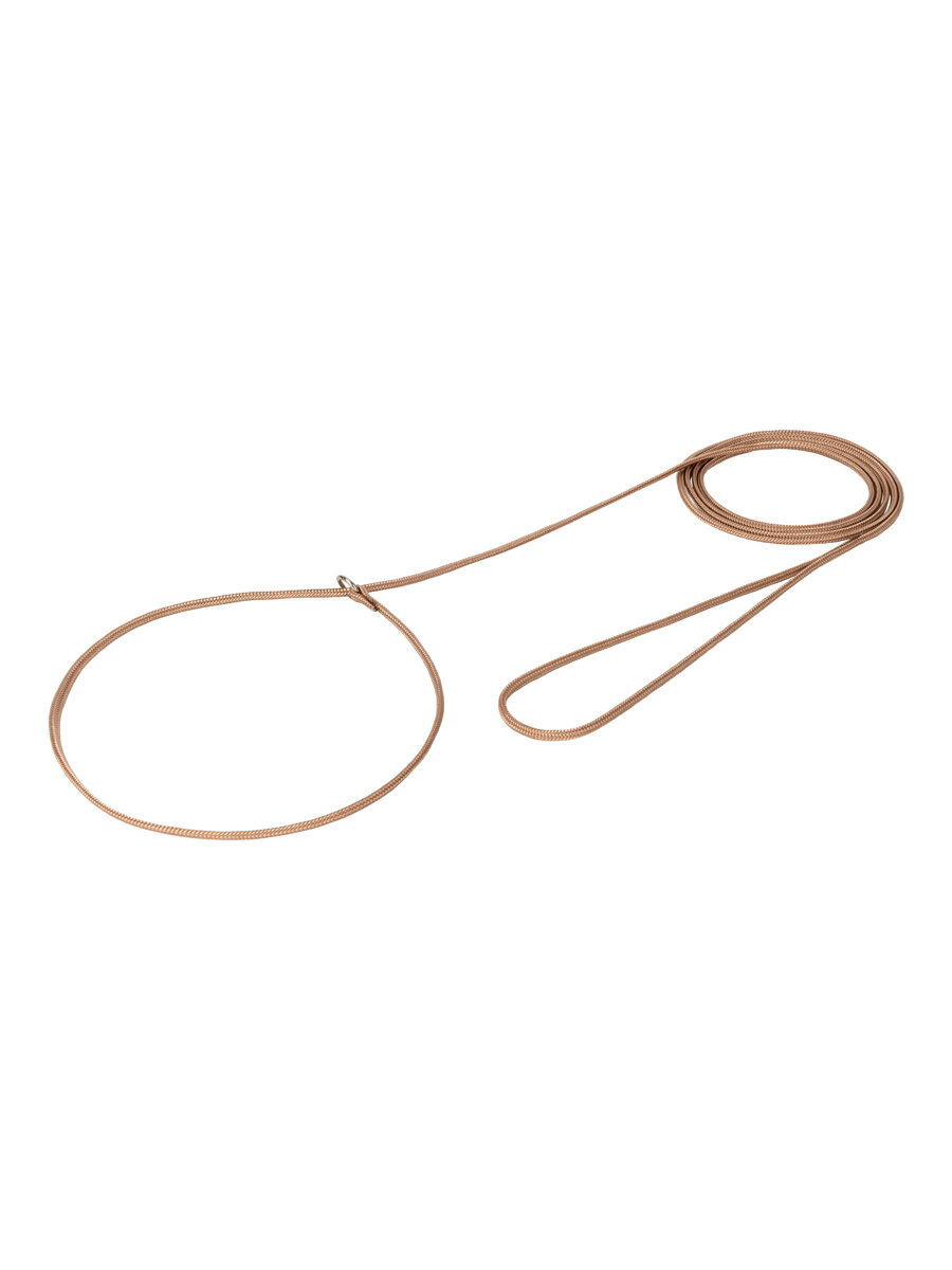 Поводок-удавка с кольцом для собак ZooOne, круглый, ширина 3 мм, длина 200 см (кэмел), 74-5605