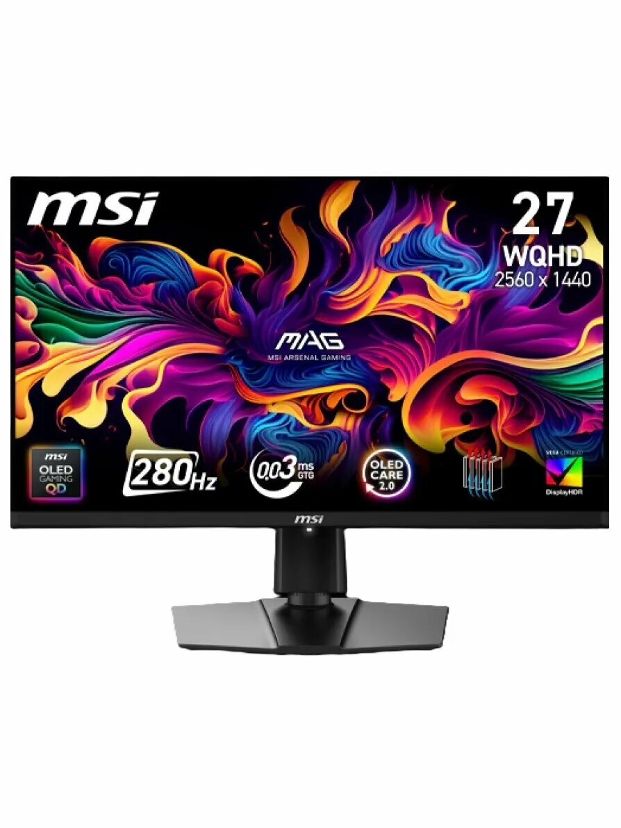 Монитор 26.5" MSI, MAG 271QP QD-OLED X28, QD-OLED, 280Гц, 16:9, Черный