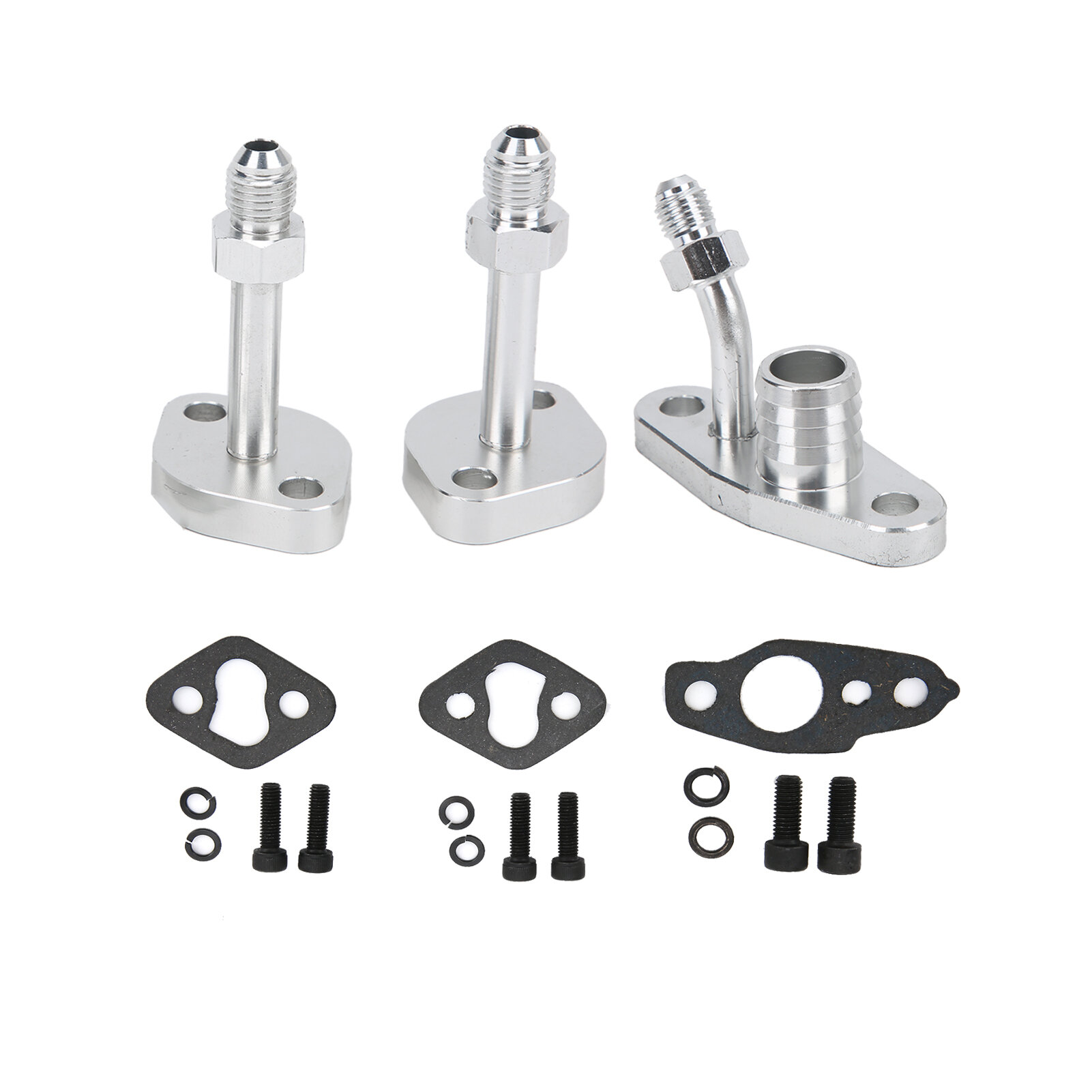Комплект фланцев для слива масла турбокомпрессора K026-0043, замена для CT9 CT12 CT20 CT26, алюминиевый сплав, легкая установка