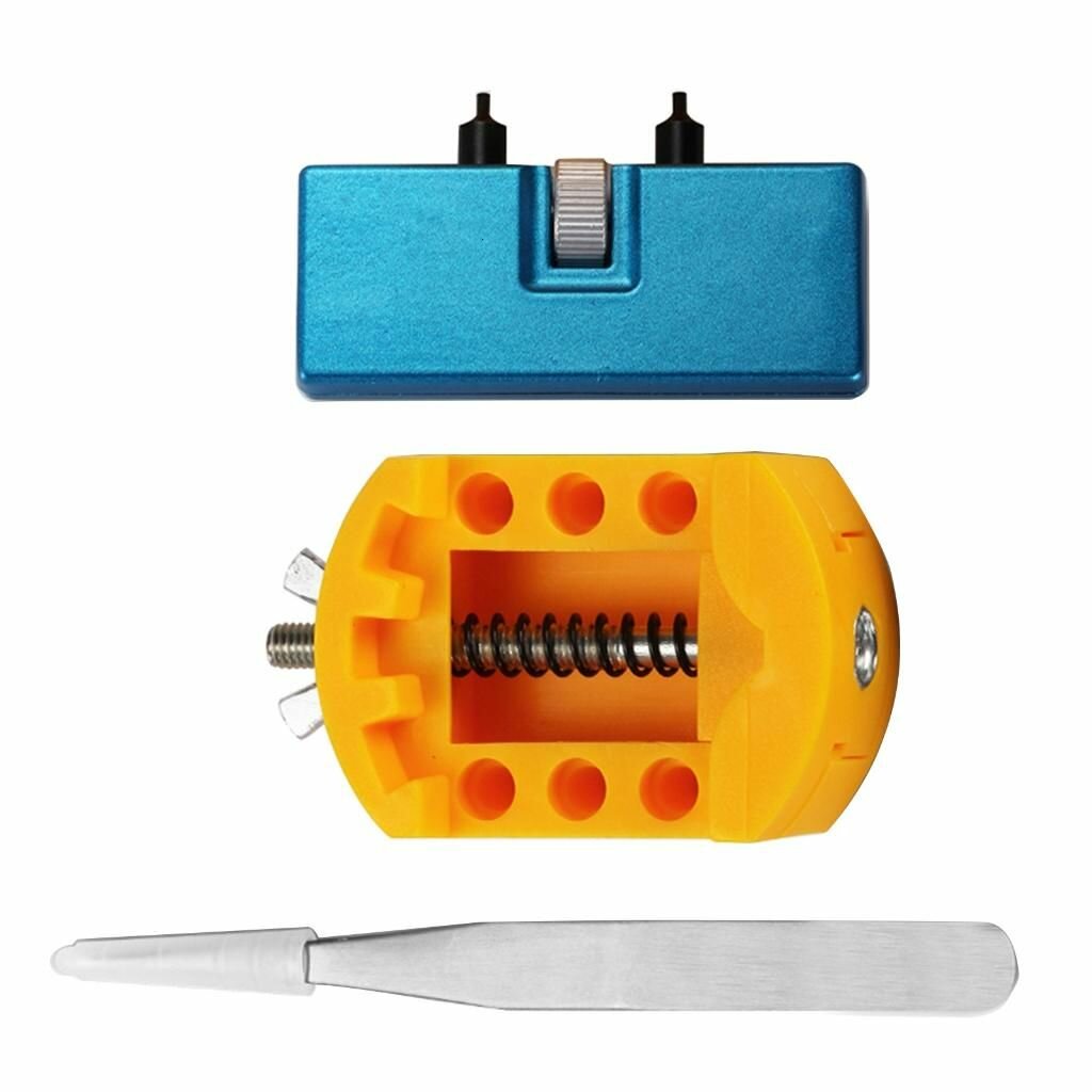 Набор инструментов-Набор для часов с открытой крышкой на двух ножках (круглые зубы, два когтя + овальный держатель + пинцет)