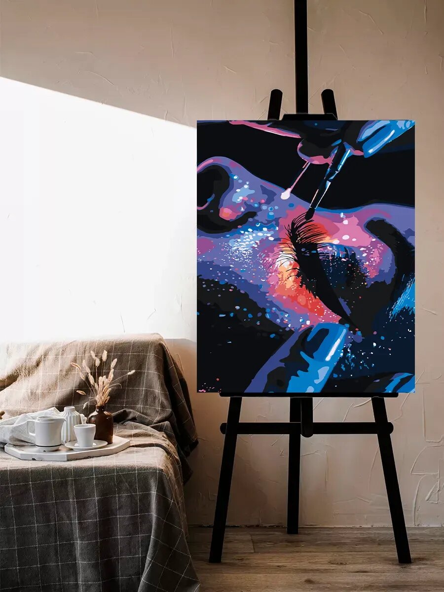 Картина по номерам Эстетика Наращивание Ресниц Макияж