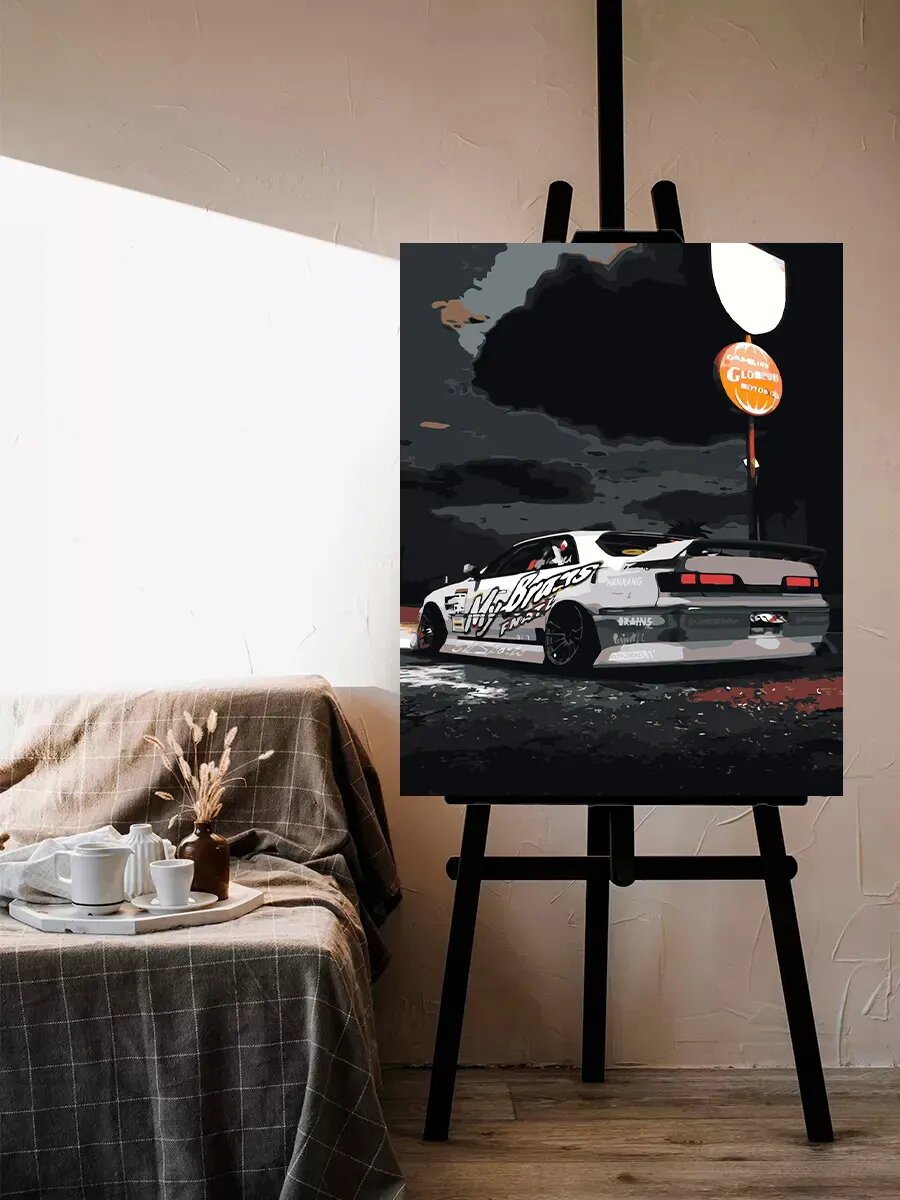 Картина по номерам Nissan Silvia Машина Ниссан Сильвия