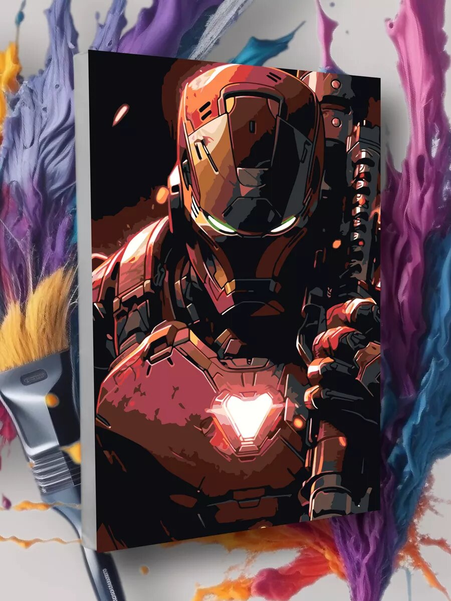 Картина по номерам железный человек