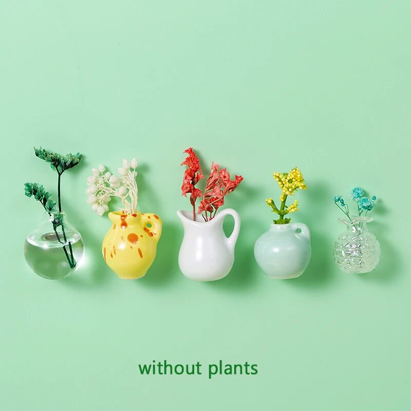 Мини керамические вазы магниты на холодильник 5pcs