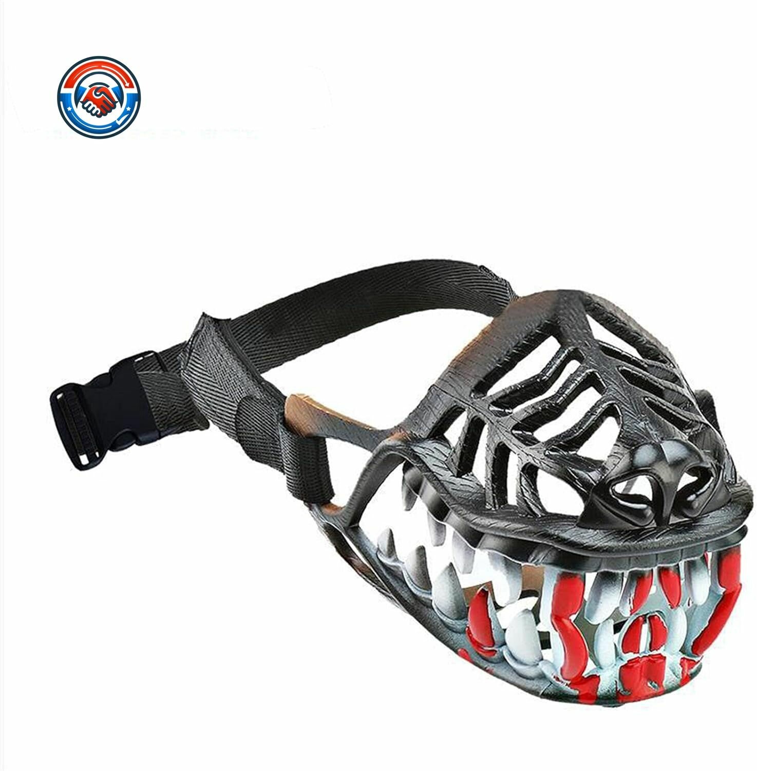 Маска для собаки весёлая карнавальная, удобная лёгкая декоративная на морду для больших и средних пород, снимает тревожность, легко моется