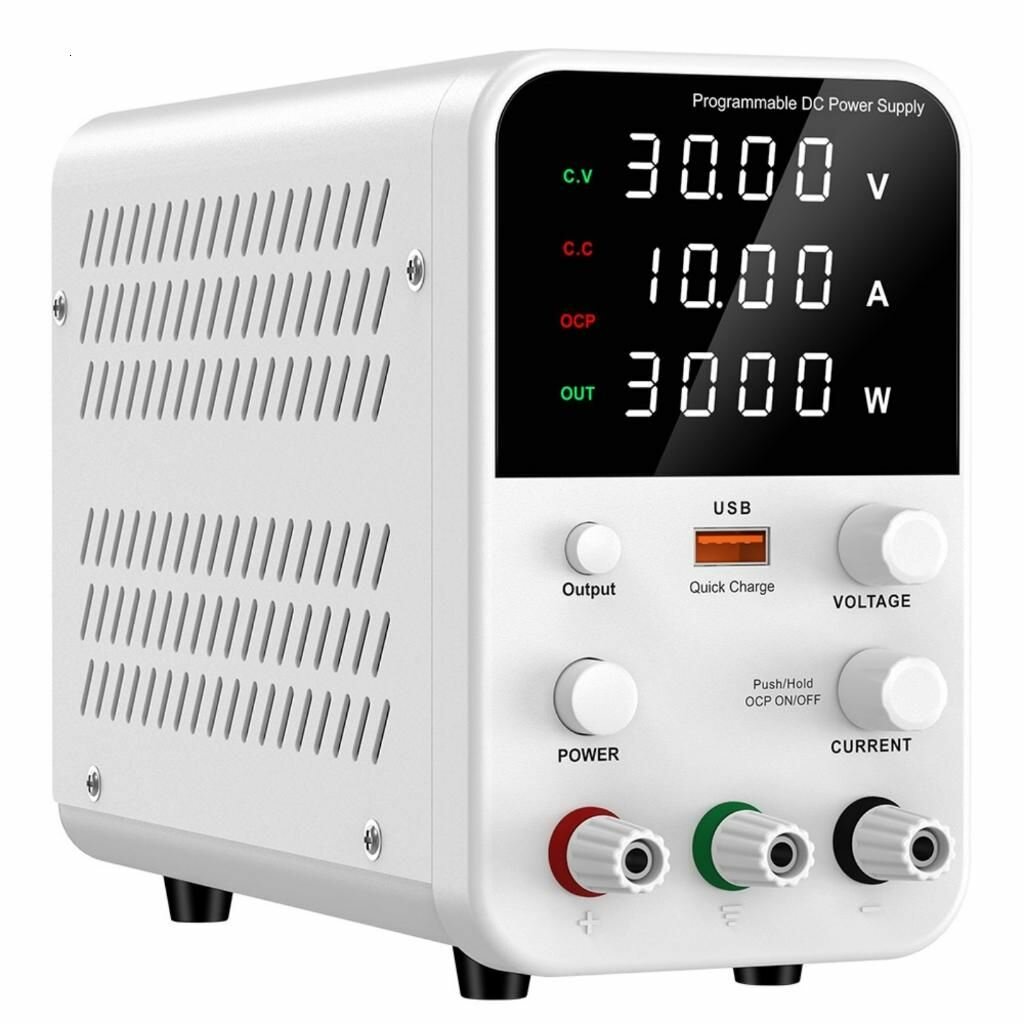 Регулируемый лабораторный блок питания 30V/60V/120V с функцией USB зарядки, Белый - 60V5A