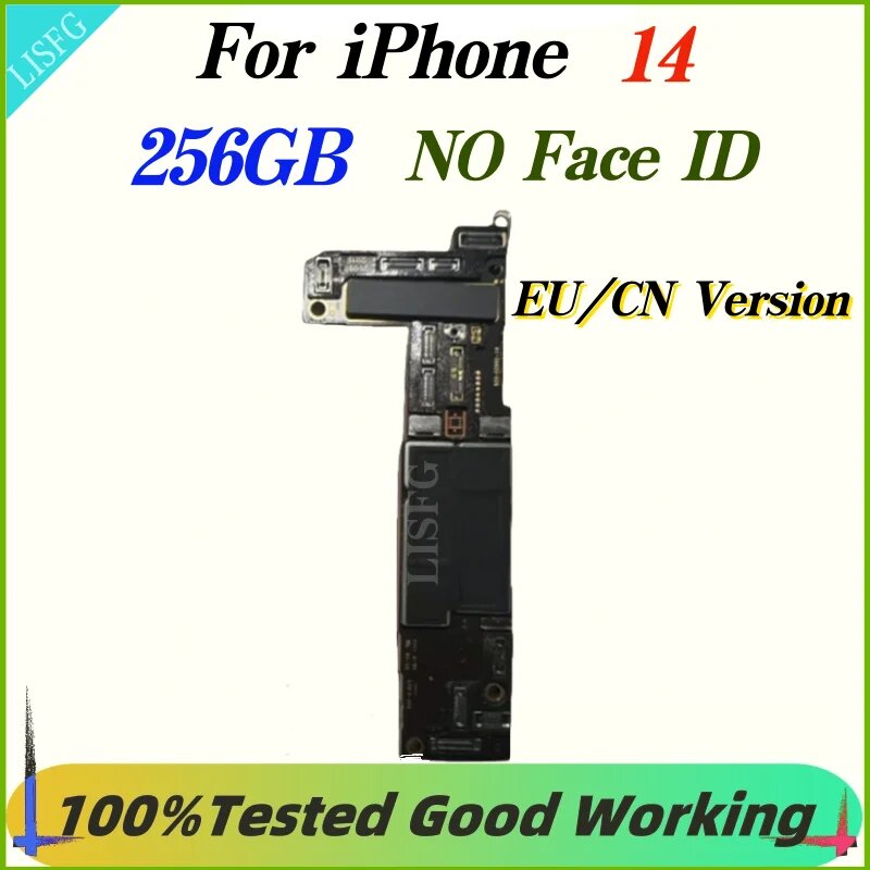 EU/CN SIM-версия, материнская плата, материнская плата для IPhone 14/14Pro/14 pro Max с лицевой идентификацией, обновление системы, материнская плата, полная работа 14 256GB No Face