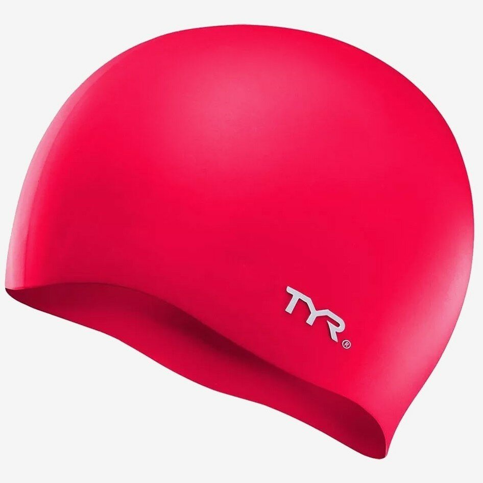 Шапочка для плавания TYR Wrinkle Free Silicone Cap (610 Красный, O/S)