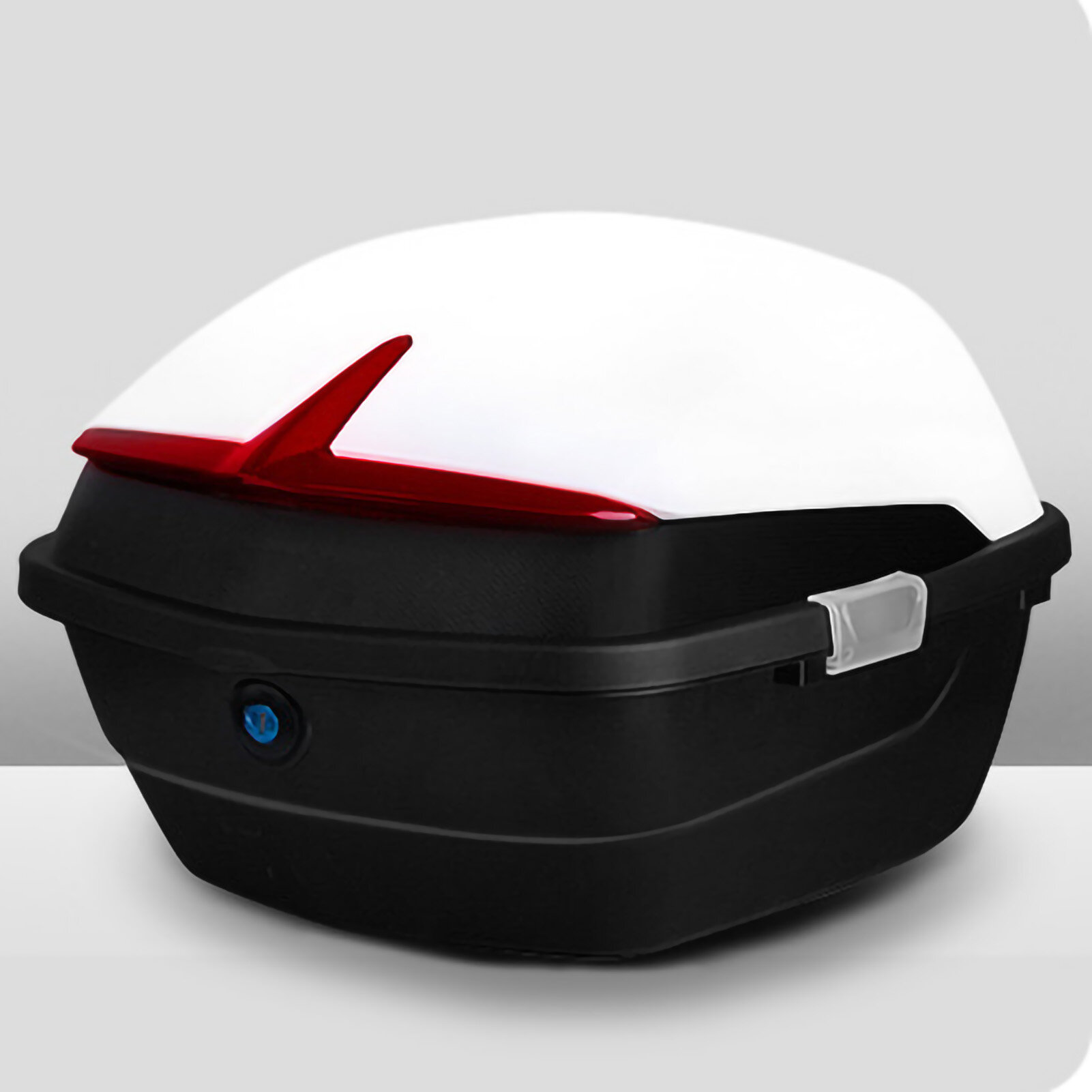 Задний кофр для скутера, водонепроницаемый, ударопрочный, большой емкости, универсальный, белый