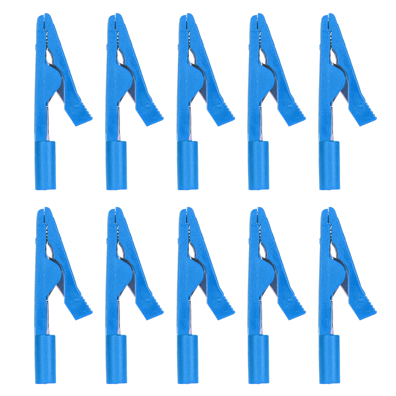 10 шт./комплект предохранительных зажимов для заднего тестового разъема типа «банан» 2 мм, из чистой меди, для стабилизатора напряжения, синий.