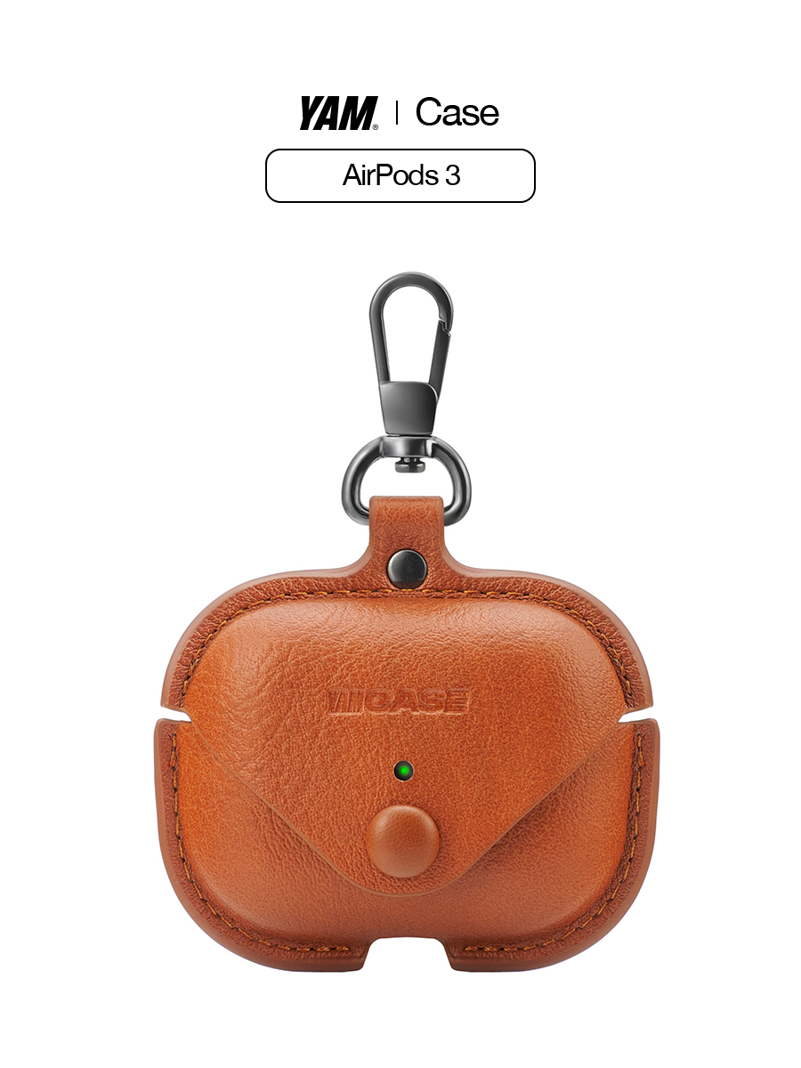 Чехол для AirPods 3, кожаный футляр для наушников, влагозащитный