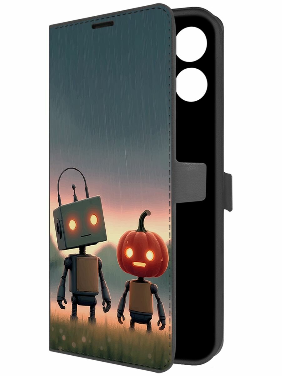 Чехол-книжка Krutoff Eco Book для Realme Note 50 Кенты (черный)