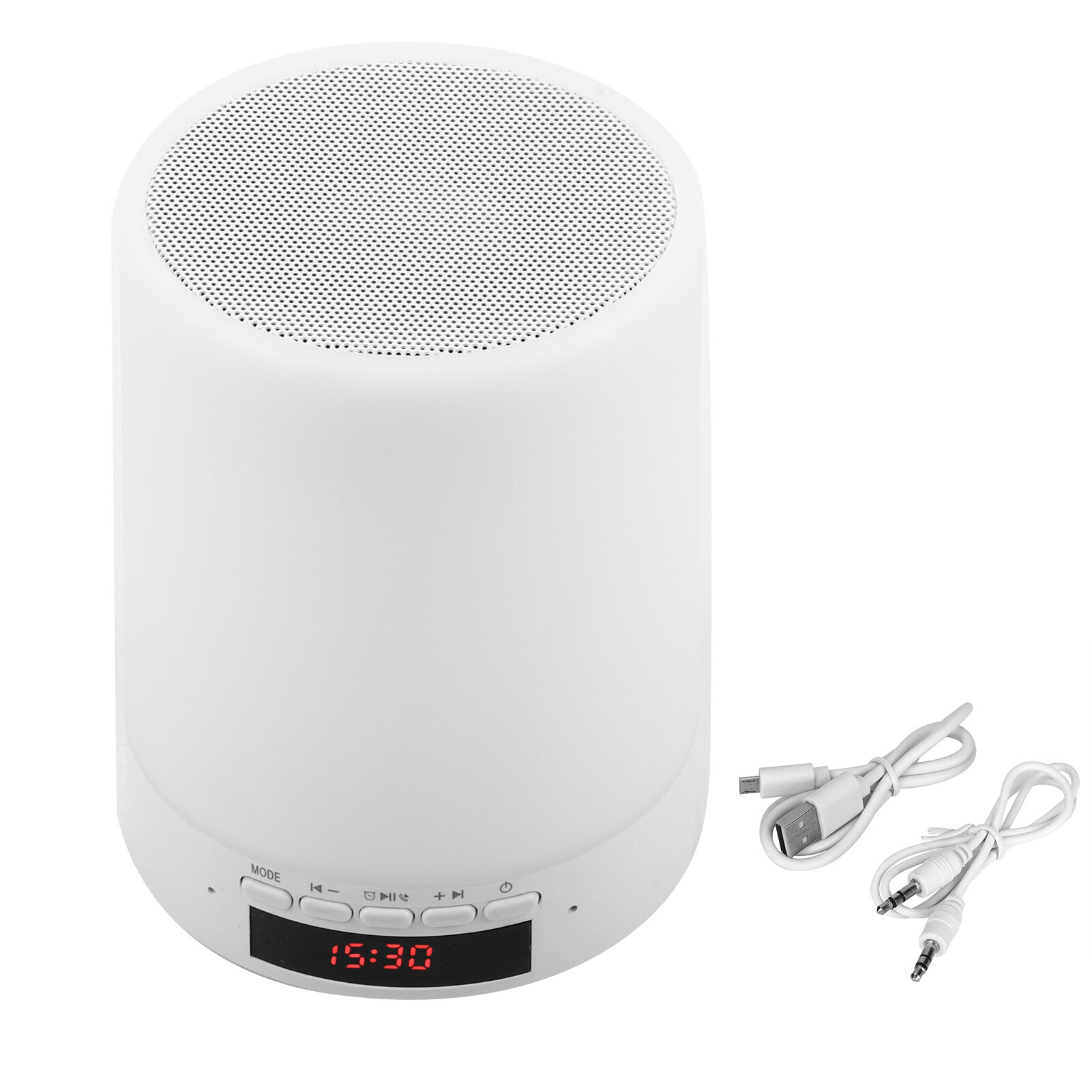 Bluetooth-колонка с ночником, сенсорной сменой цвета, светодиодной лампой, умным будильником и MP3-плеером