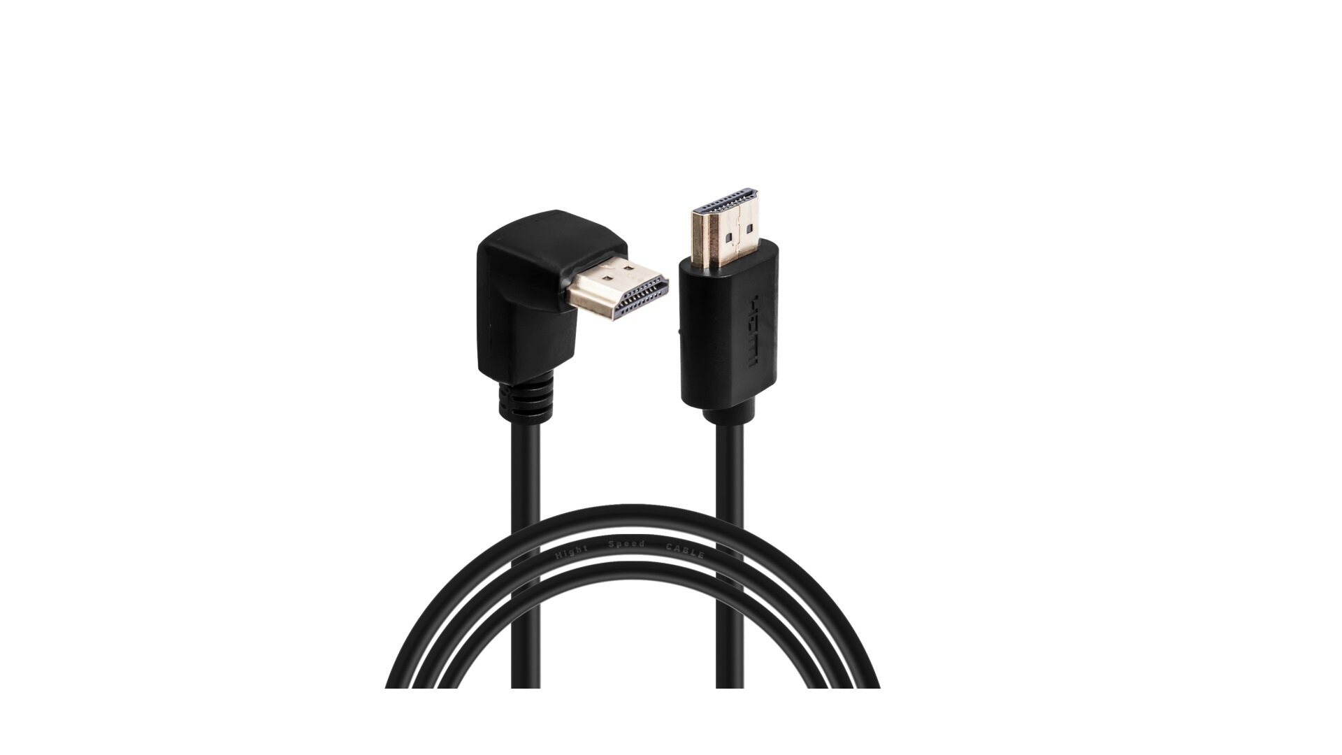 Кабель Г-образный HDMI (M) to HDMI (M), Cantell Version 2.0, длина 1.8 м, Черный