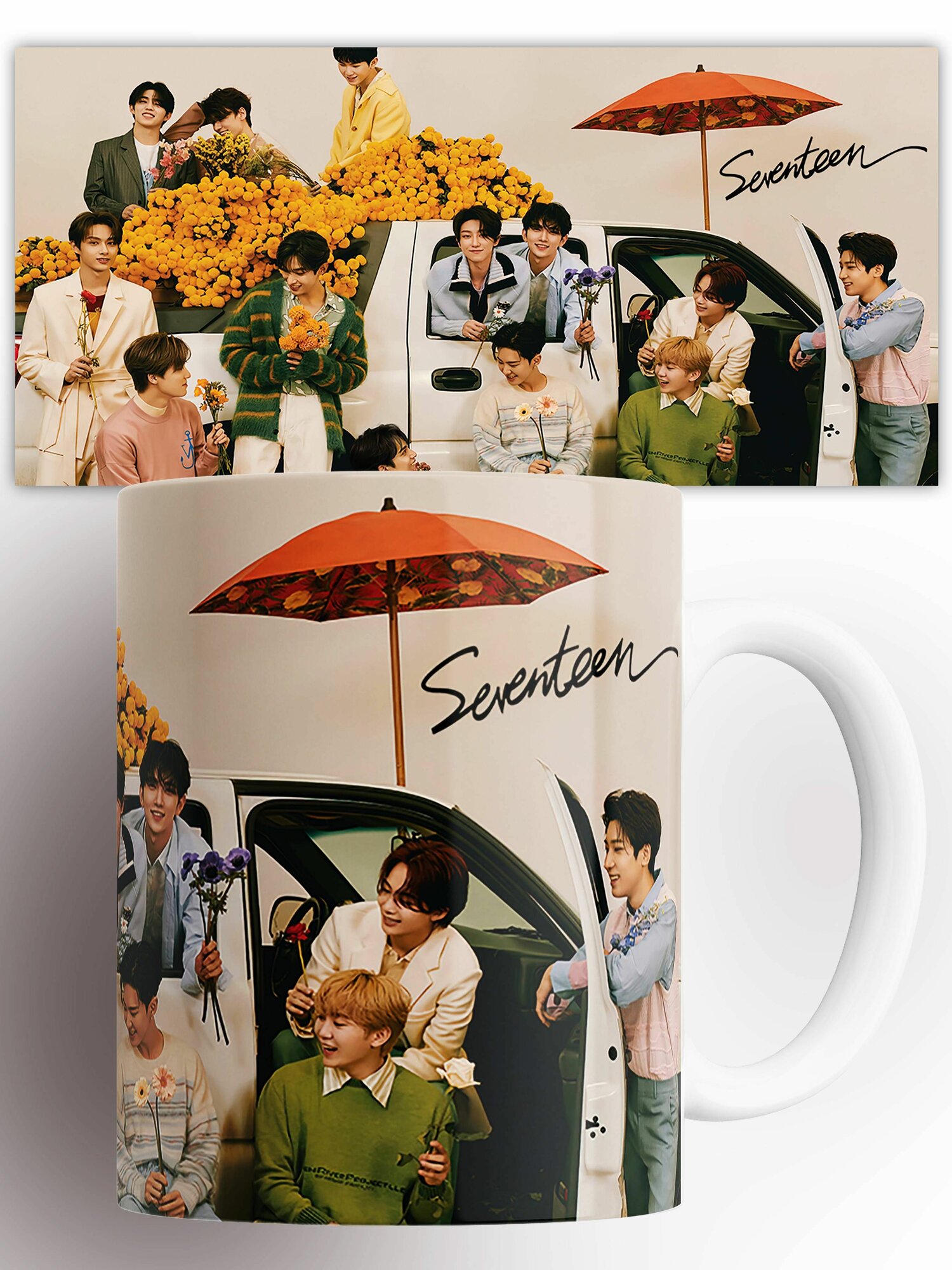 Кружка Seventeen К-ПОП K-POP 330 мл