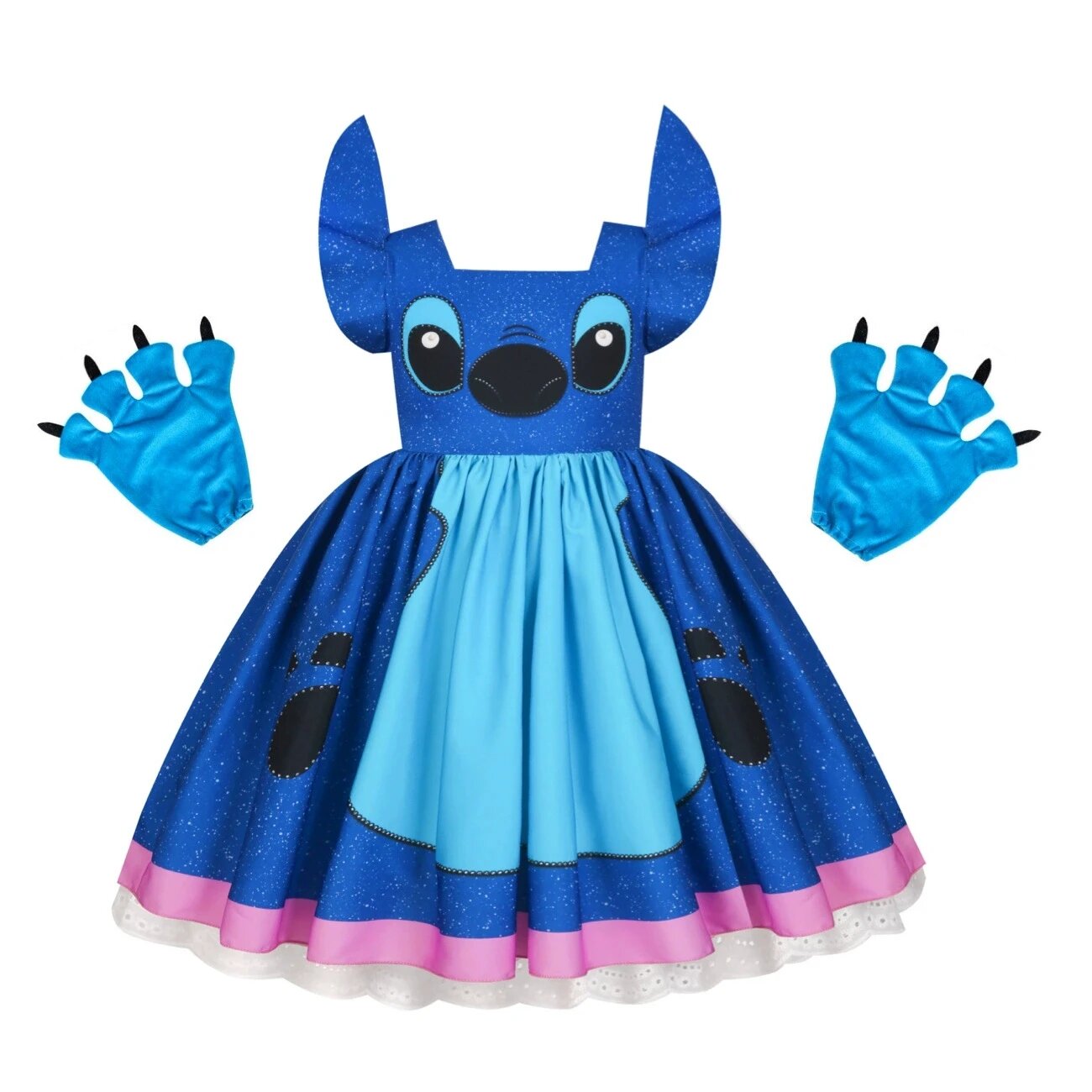 Платье для косплея Лило и Стич Disney 3T-tag 110, Синий, 2