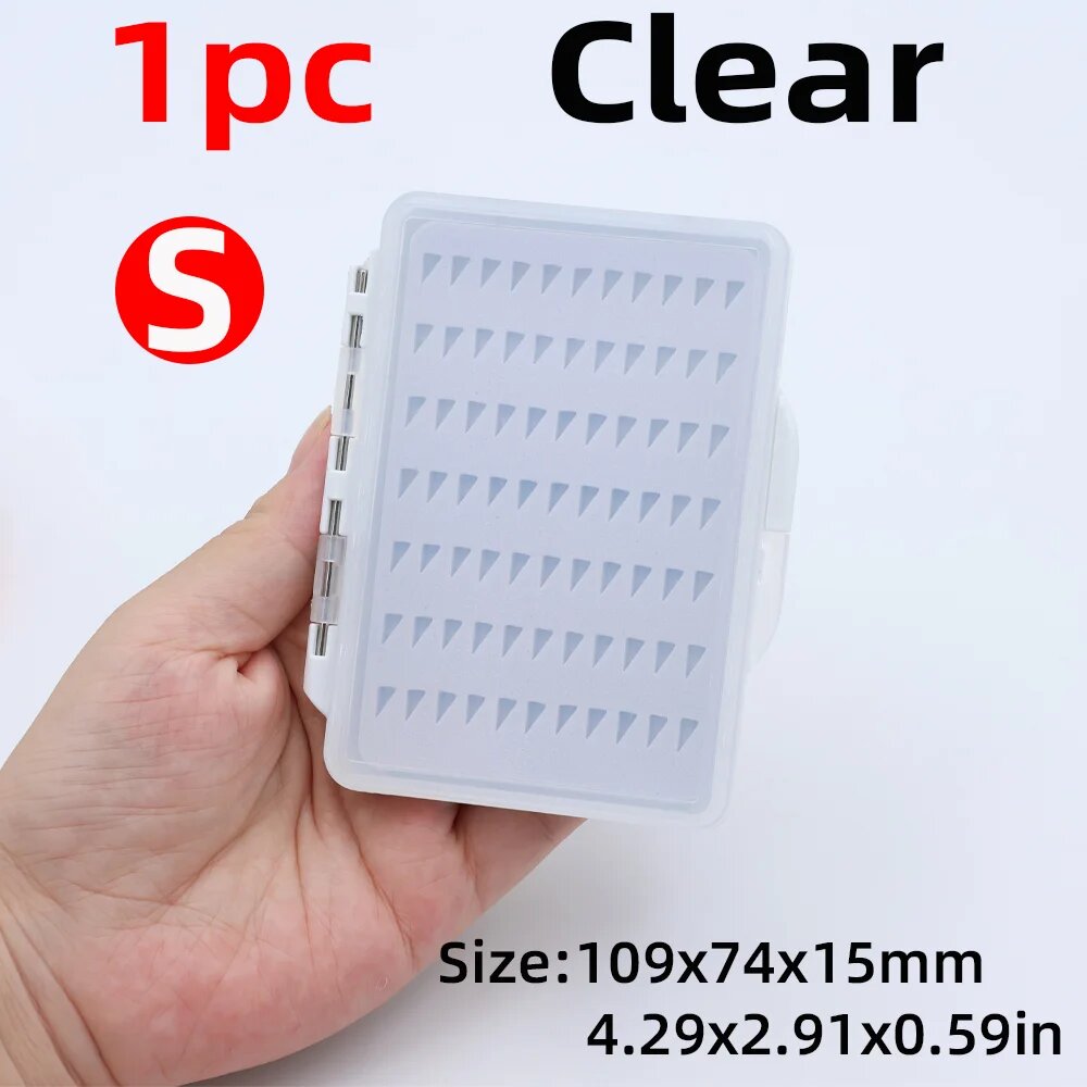 Коробка для нахлыстовой рыбалки, белая, 1pc Clear S