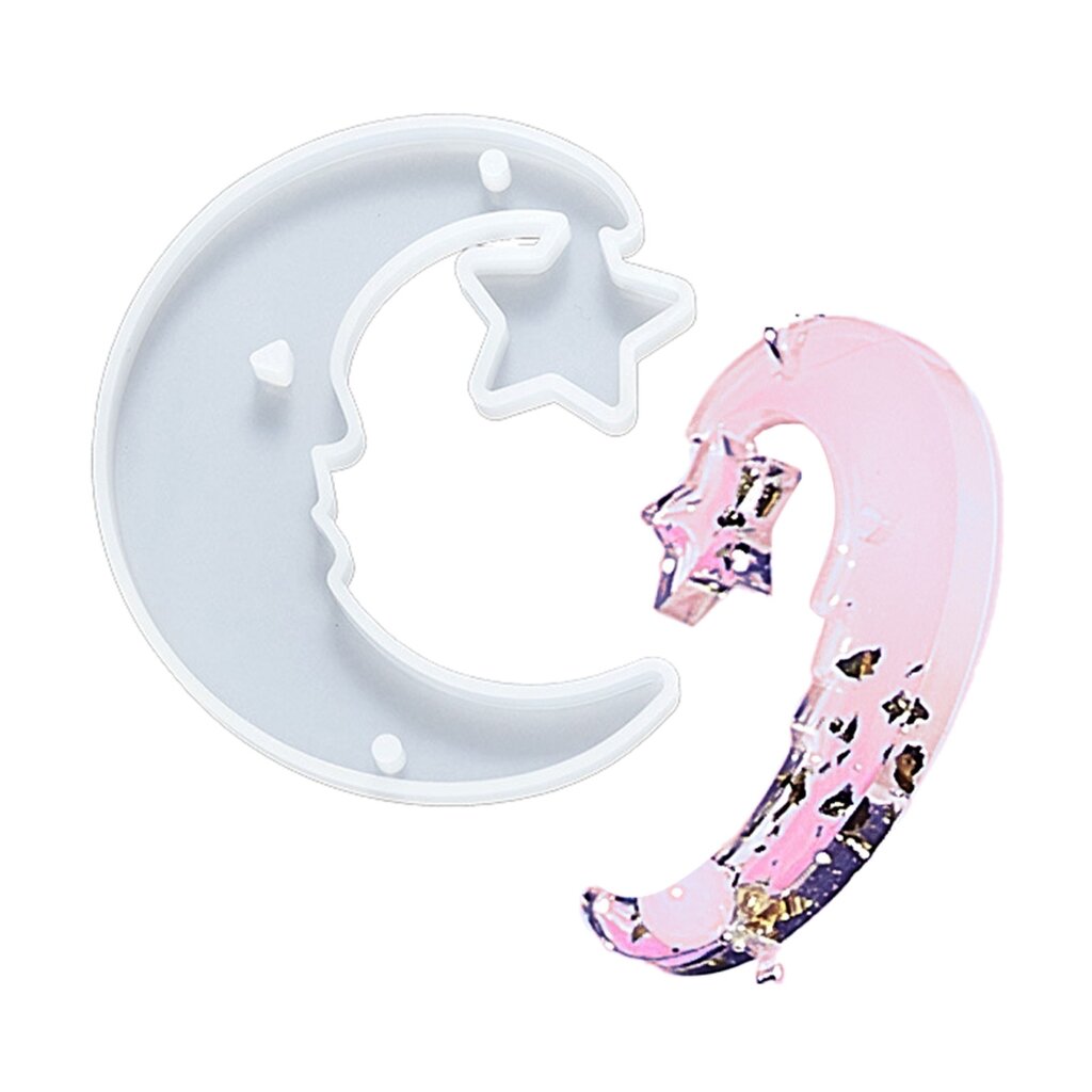 Бабочка Звезда Луна Солнце Кулон Список Ювелирных Изделий Силиконовая Форма-Moon Star