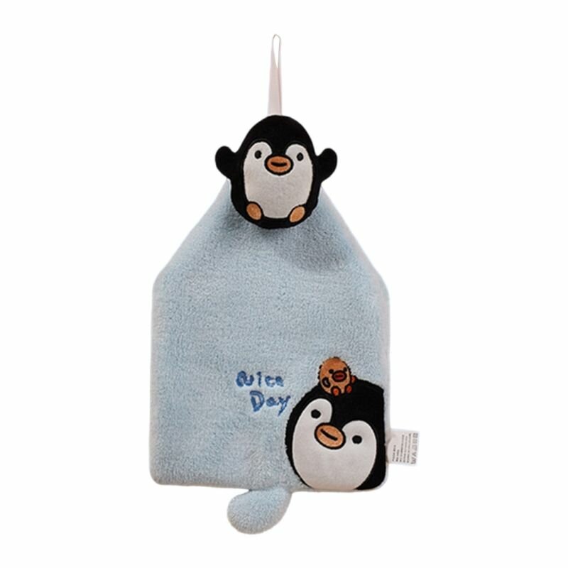 Мультяшное подвесное полотенце для рук-Счастливый Пингвин