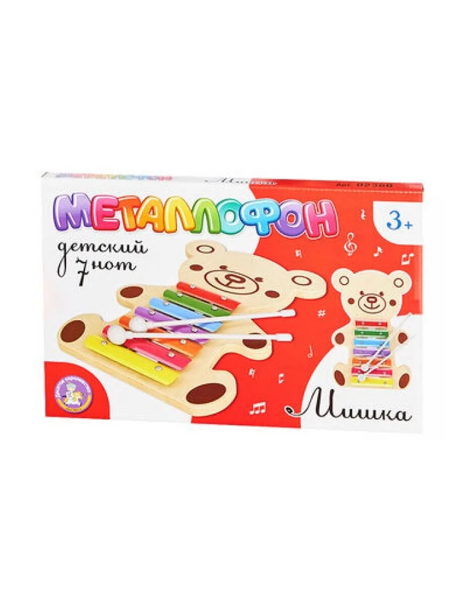 Металлофон детский /Мишка/ 7 нот