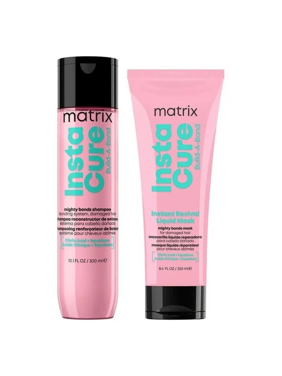 Набор для восстановления очень поврежденных волос Matrix Instacure Build-A-Bond: шампунь, 300 мл + маска, 250 мл
