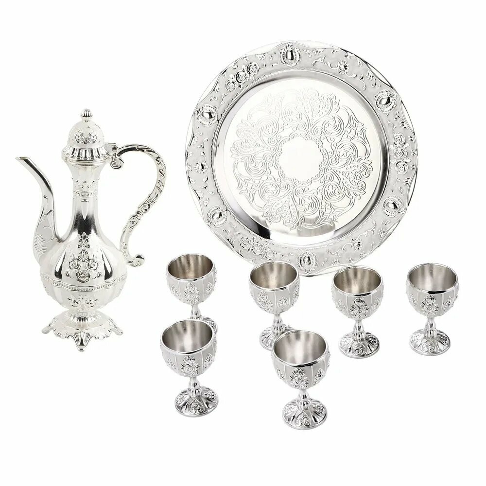 Серебряные бокалы для вина: Классический набор кувшинов