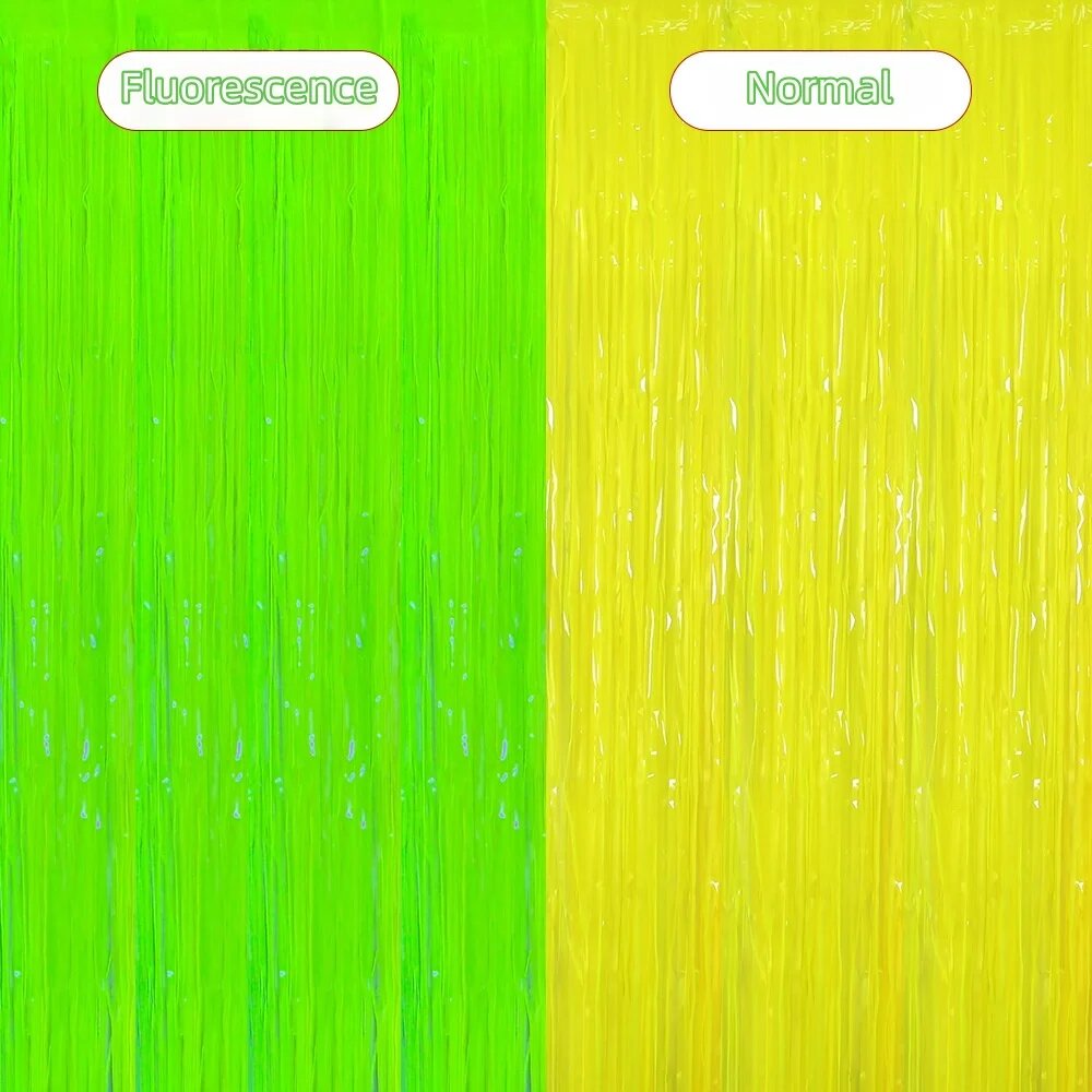 Флуоресцентные шелковые шторы для праздника Желтый, Желтый