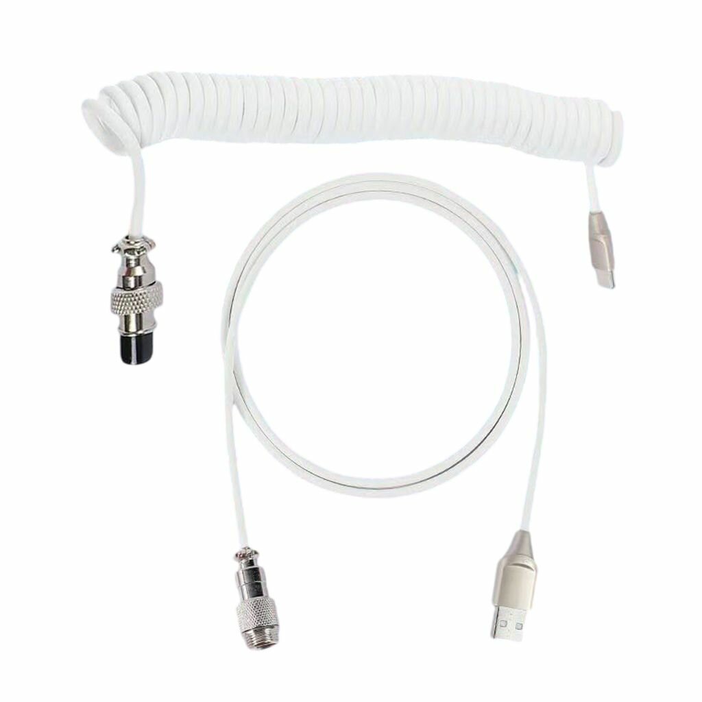 Спиральный кабель USB C для игровых клавиатур, проводной механический