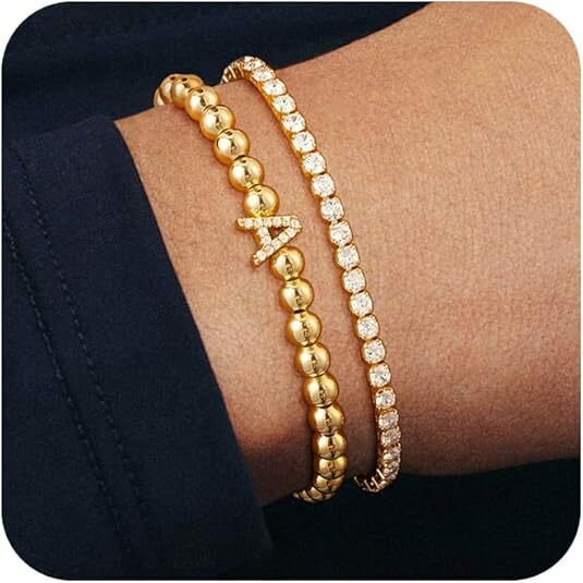 Браслет для гадания, YM Бусы с буквами Сталь Золото Жемчуг Минимализм