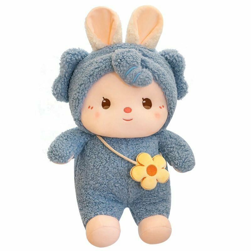 Игрушка мягкая Gramaden "Плюшевый зайчик в костюмчике", плюш, 28см, синий