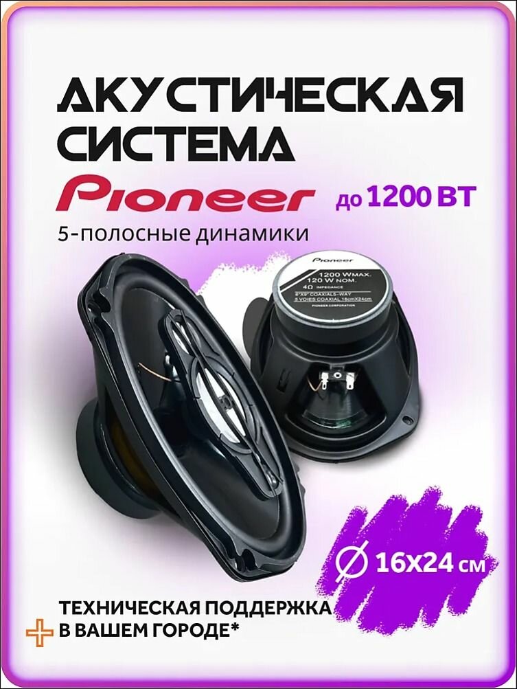 Динамики автомобильные 16х24 см