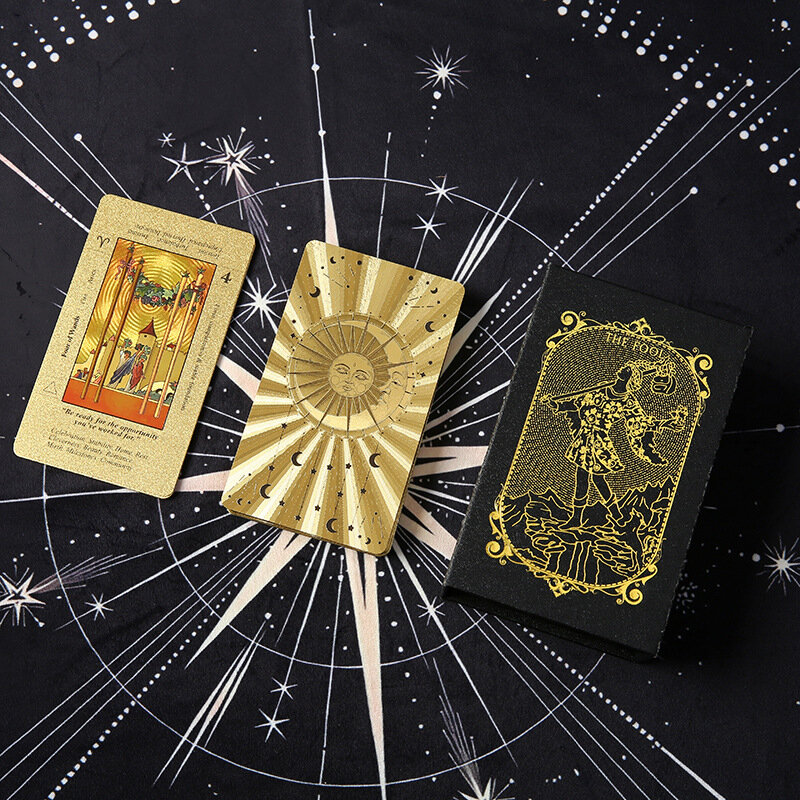 Кросс-бордерные популярные карты Таро, оригинальный полный набор карт Таро, PET водонепроницаемые карты для настольных игр, настраиваемые карты Таро