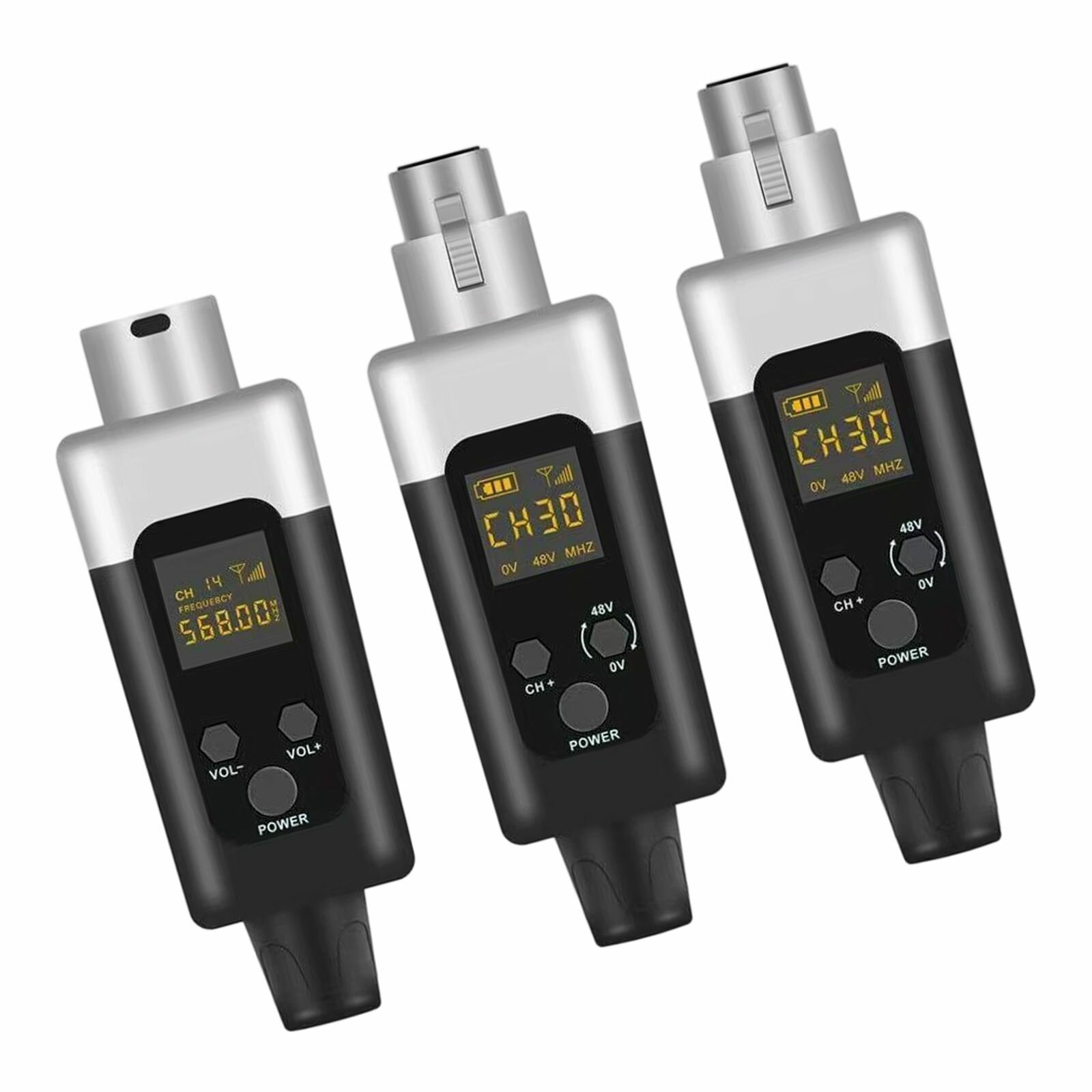 Беспроводной передатчик и приемник 48 кГц, микрофонный преобразователь, перезаряжаемый адаптер для микрофона для концертного конденсатора