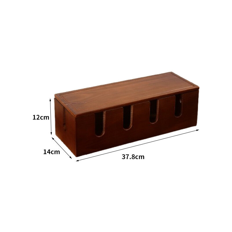 Деревянный органайзер для удлинителей, простой органайзер для удлинителей, настольный ящик для управления кабелями из массива дерева, ящик для хранения зарядных устройств
