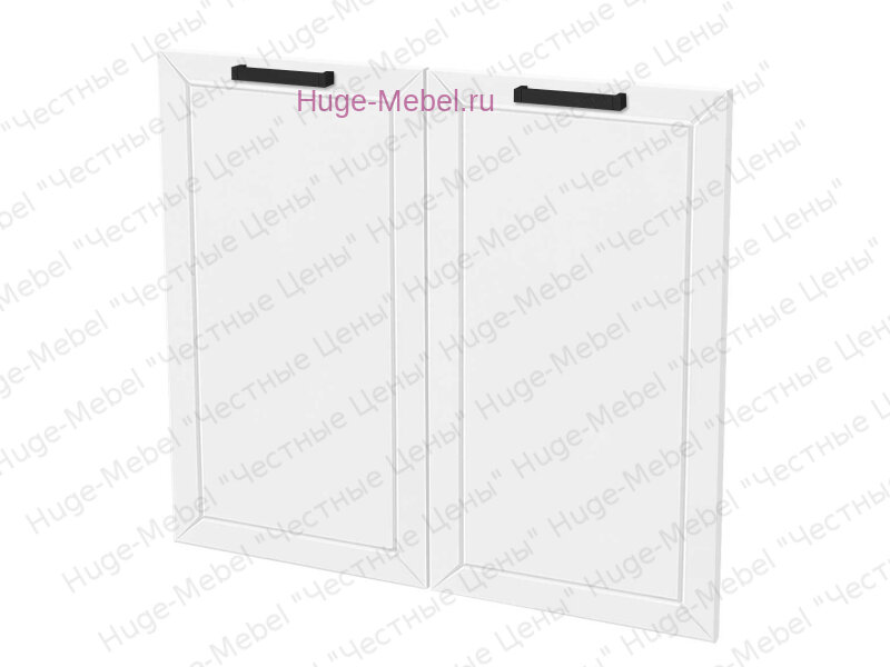 Кухонный фасад Ф-40 холст белый (Альфа) Huge Mebel . Ширина 592 Высота 712. Кухонные фасады