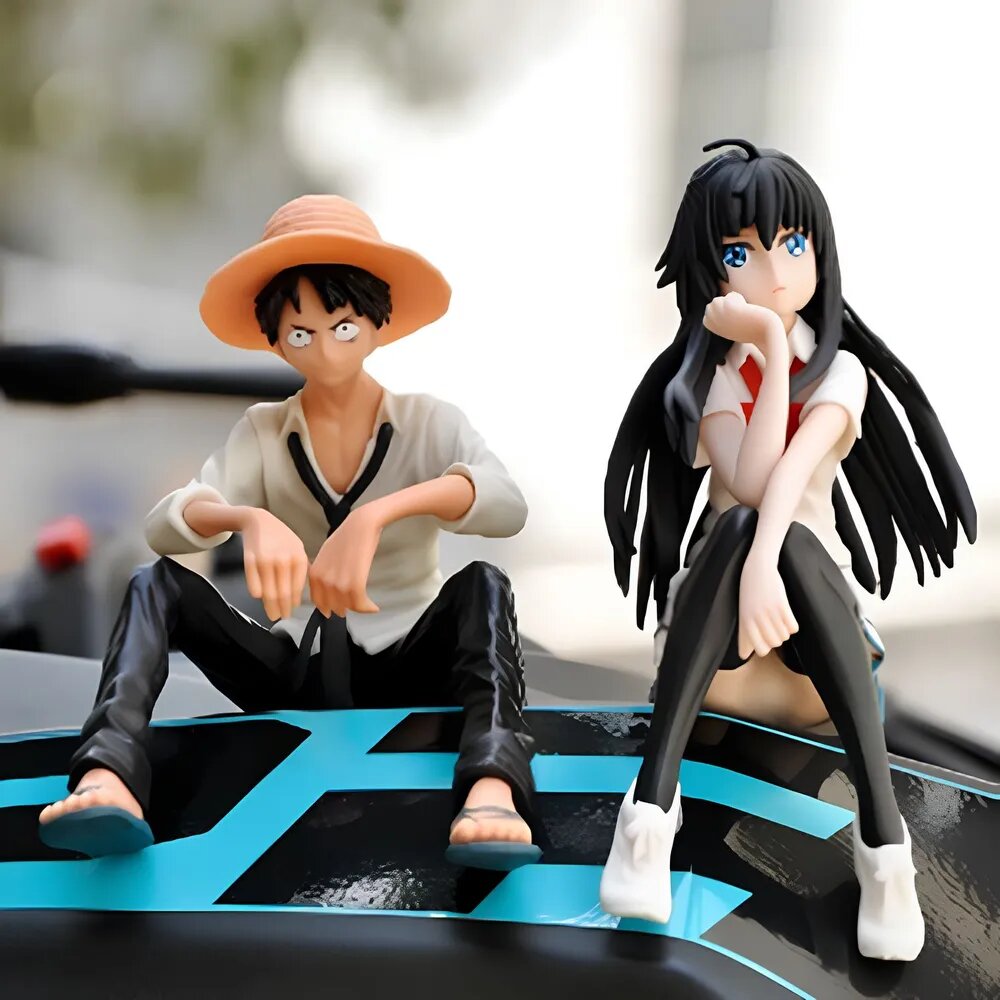 Набор фигурок Ван Пис Луффи +Юкино Юкиношита Розовая пора моей юности (10-12см, пакет)