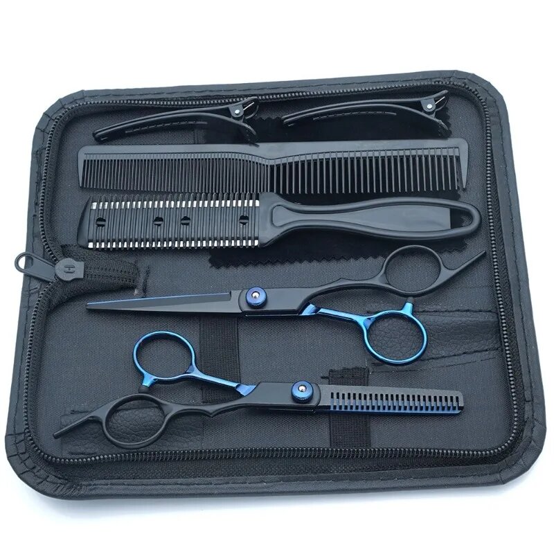 Набор парикмахерских ножниц 8 шт. Bk blue-F