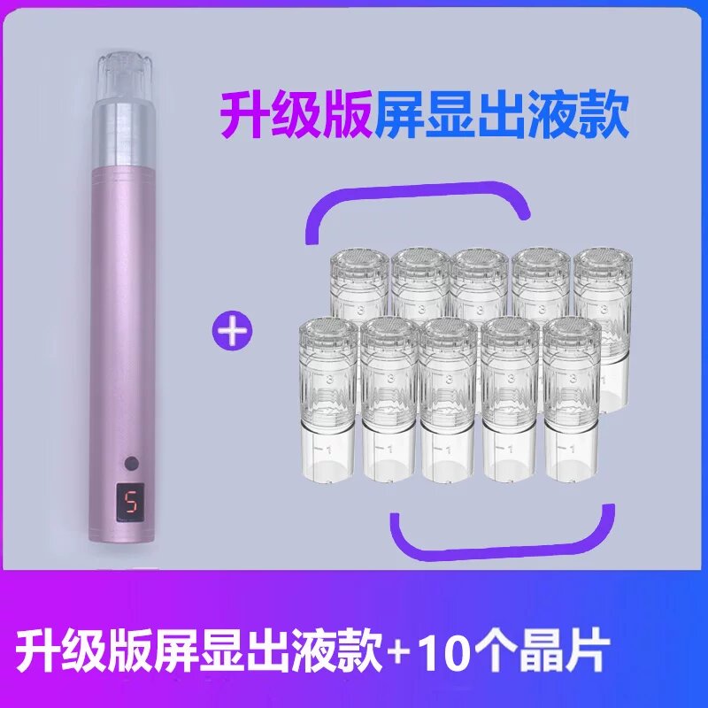 Электрический мезодермальный микроигольчатый интродьюсер MTS, микрокристаллическая ручка для салона красоты, ручка для роста волос, домашнего использования, неглубокий интродьюсер