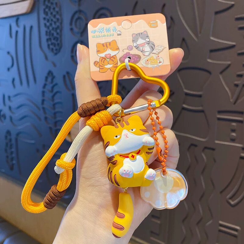 Новая модель 2025 года: брелок-подвеска Yuanqi Cat для ключей от машины, рюкзака, маленький аксессуар – идеальный