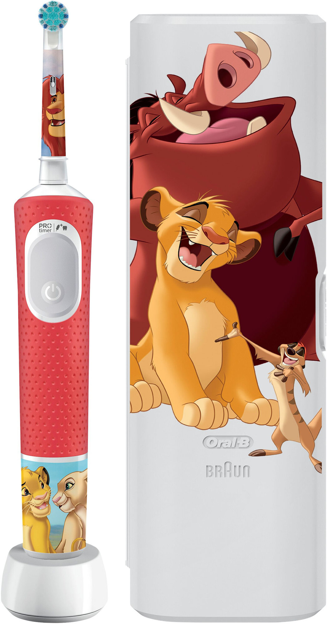Детская электрическая зубная щётка Braun Oral-B Vitality Pro Kids D103.413.2KX King Lion + чехол