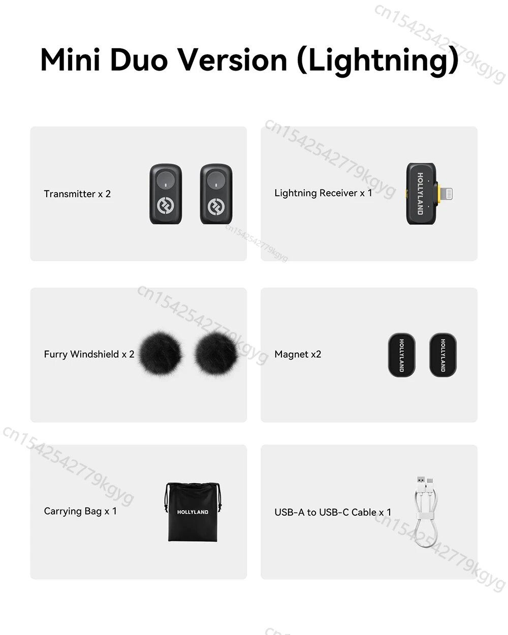 Hollyland LARK A1 Беспроводной микрофон Mini Duo Lightning