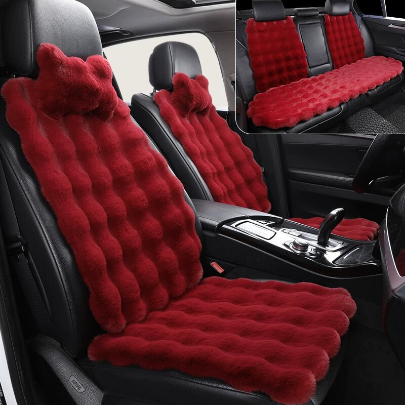 Зимняя накидка на автомобильное сиденье, плюшевая, цельная, из пузырчатого вельвета, утолщенная и уплотненная, новая,