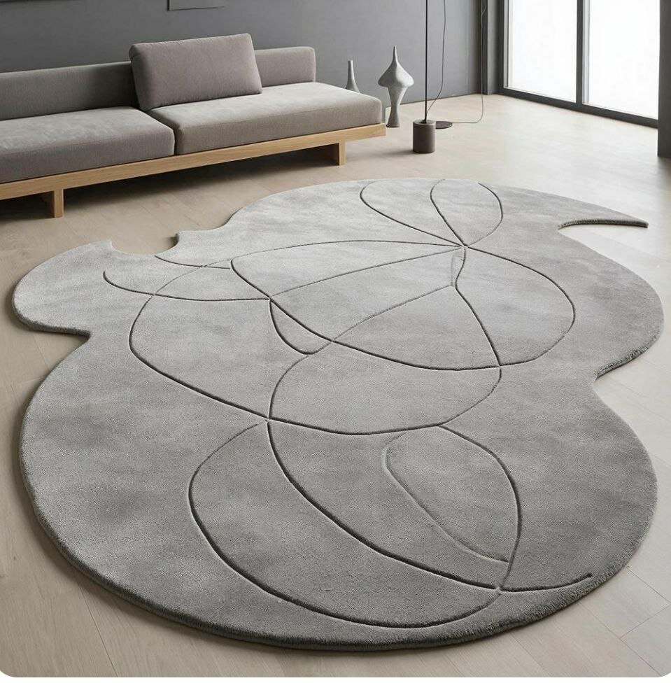 Ковер натуральный шерстяной ручной работы нестондартный тонкая нитка очень нежный и теплый размер 60 на 110