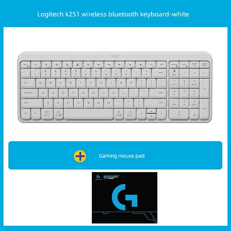 Беспроводная клавиатура Logitech K251, Bluetooth, для офиса, бизнеса, ноутбука, портативная, компактная, с длительным
