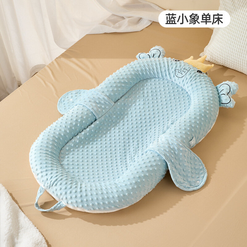 Детская кроватка-трансформер с защитой от давления для новорожденных, складной наклон для безопасного сна, матрас с наклоном класса А.