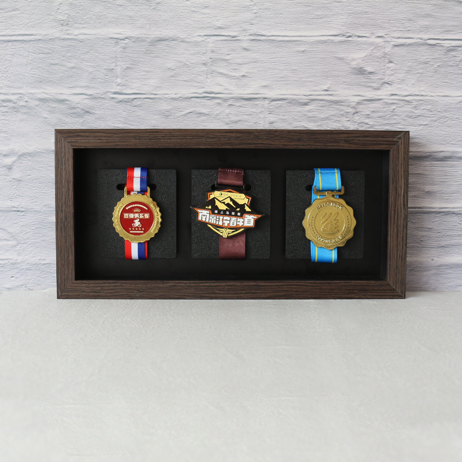 Креативная деревянная рамка для хранения медалей спортивных игр, черная рамка для фотографий марафона