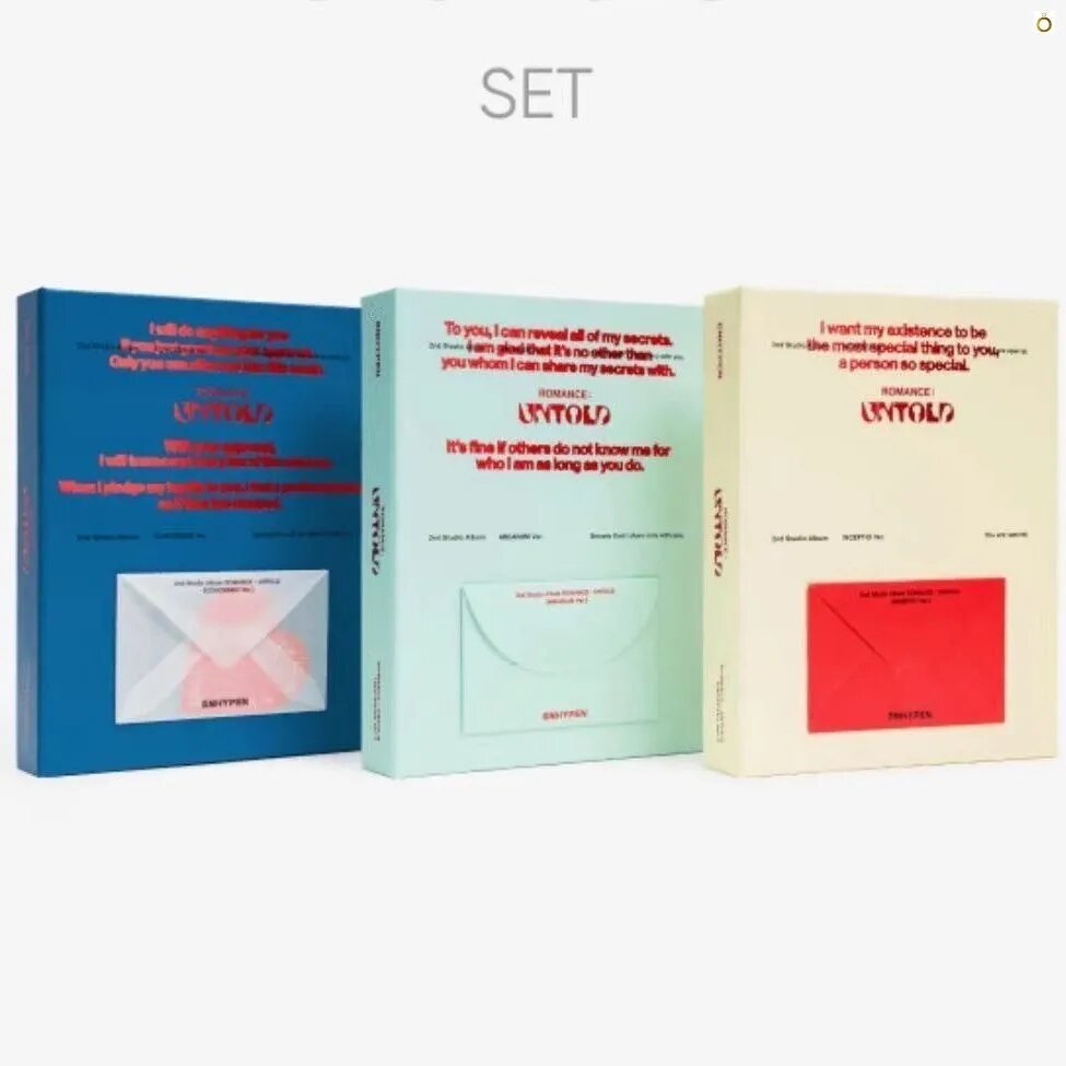 Альбомы-ENHYPEN - 2nd Album ROMANCE : UNTOLD Box Set K-pop 3 диска с фотокарточками